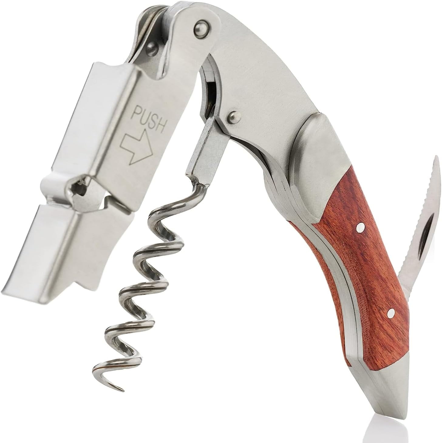 3 in 1 Waiters Corkscrew Wine Bottle Opener with Foil Cutter for ...