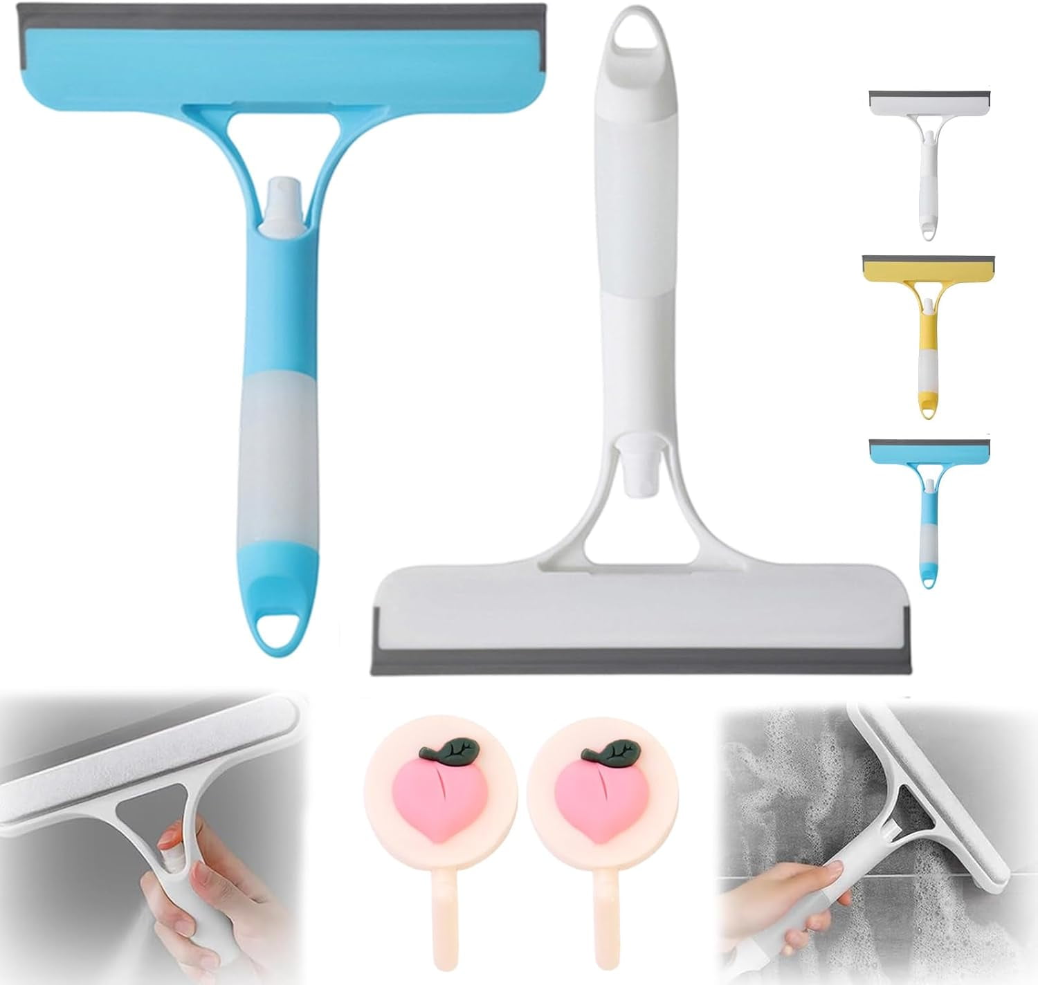 3 in 1 Window Cleaner Squeegee with Sprayer, Spray Window & Mirror ...