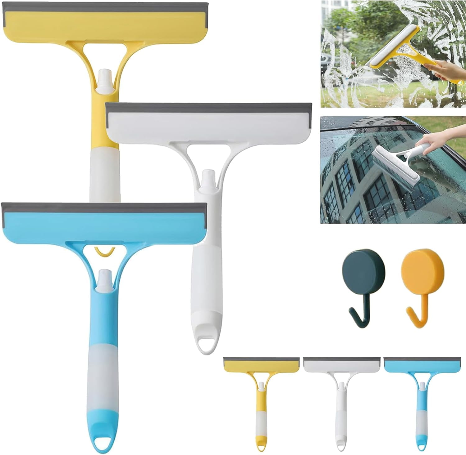 3 in 1 Window Cleaning Scraper, 2025 New 3 in 1 Squeegee for Window ...