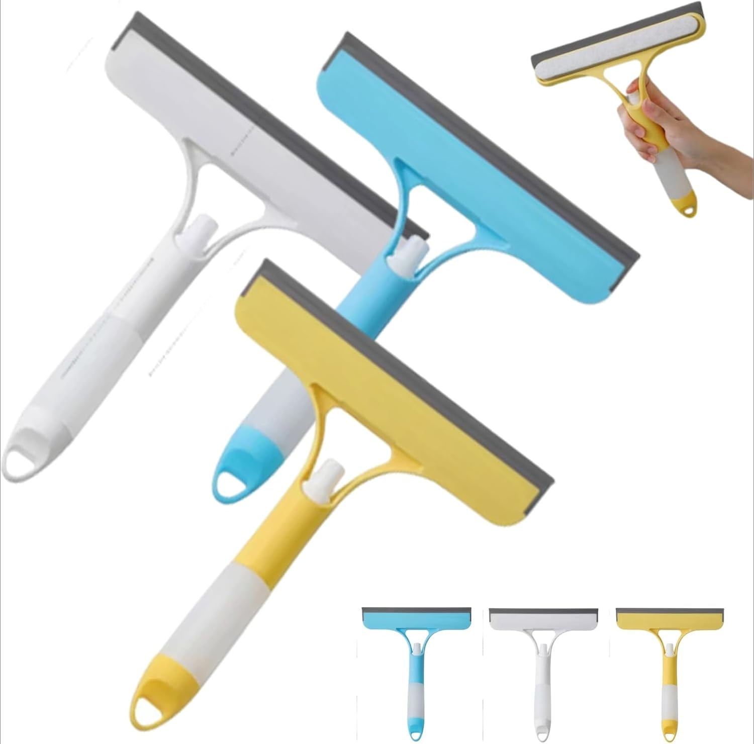 3 in 1 Window Cleaning Scraper, 2025 New Multi-Function Squeegee Tool for Shower Glass, Tile ...