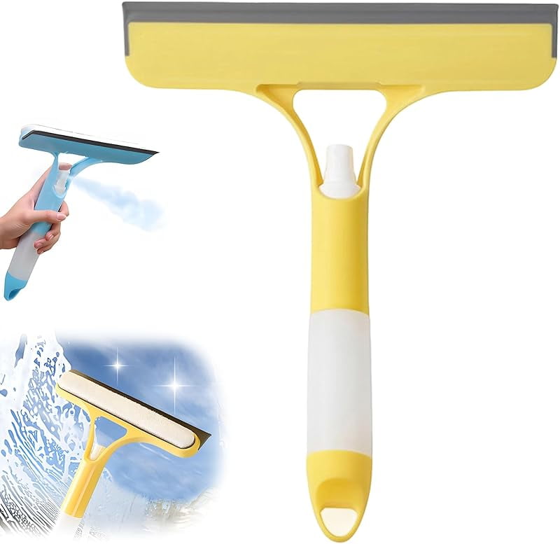 3 in 1 Window Cleaning Scraper, 2025 New Window Squeegee Scrubber with ...