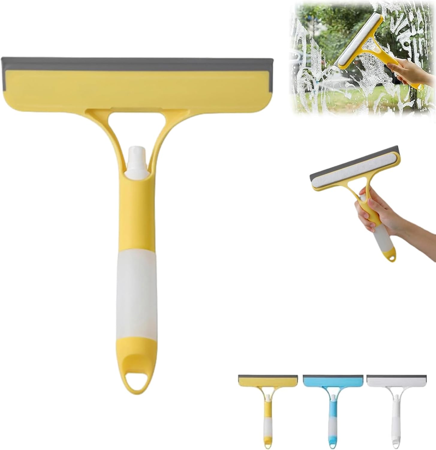 3 in 1 Window Cleaning Scraper, All-Purpose Spray Window Squeegee ...