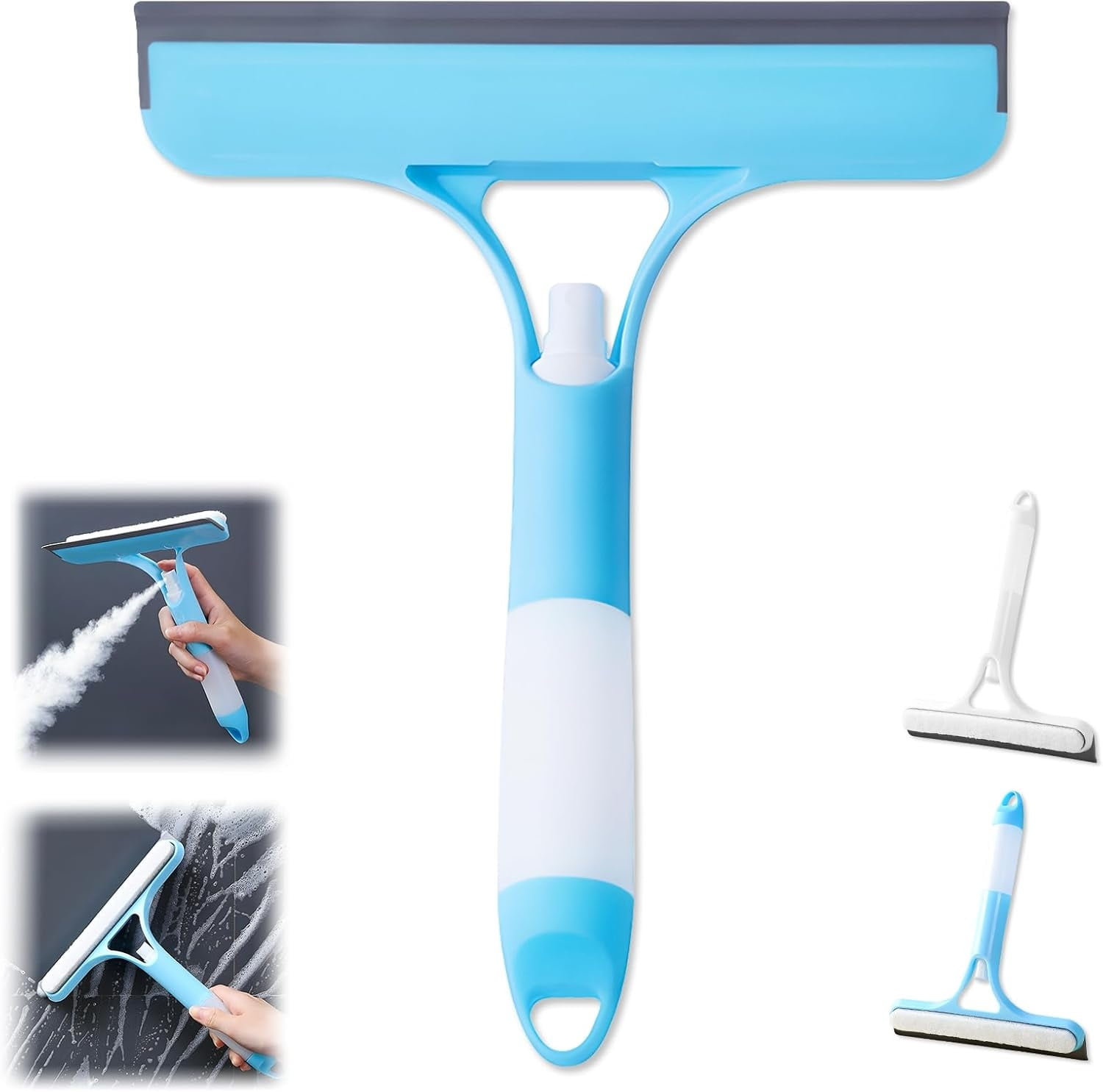 3 in 1 Window Cleaning Scraper, Cleaner Window Squeegee with Sprayer ...
