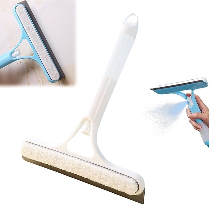 3 in 1 Window Cleaning Scraper with Spray, Multi-Purpose Squeegee for ...