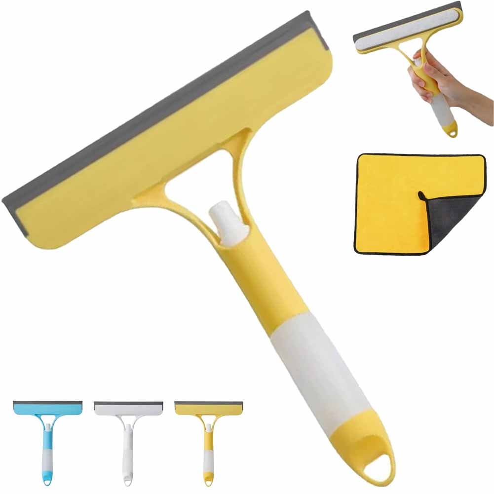 3 in 1 Window Cleaning Scraper with Spray, Windows Queegee Cleaner Tool ...
