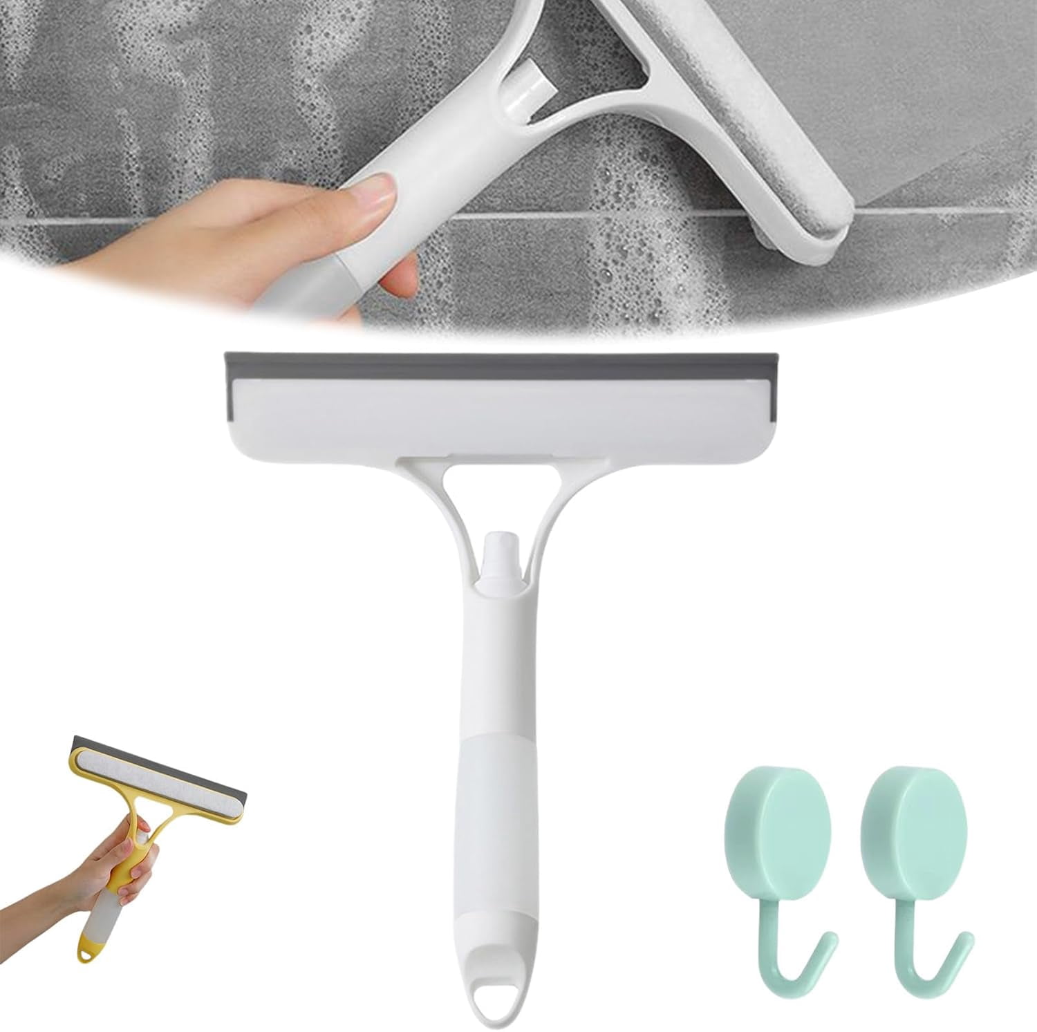 3 in 1 Window Cleaning Scraper, Squeegee with Sprayer, All-in-One Glass ...