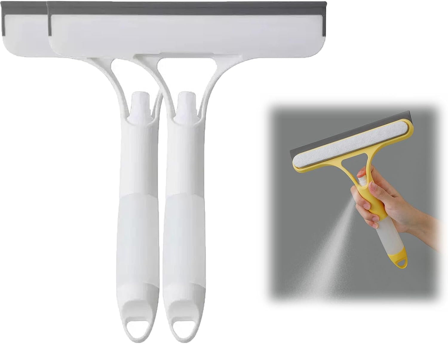 3 in 1 Window Cleaning Scraper,Window Squeegee with Sprayer,Shower ...