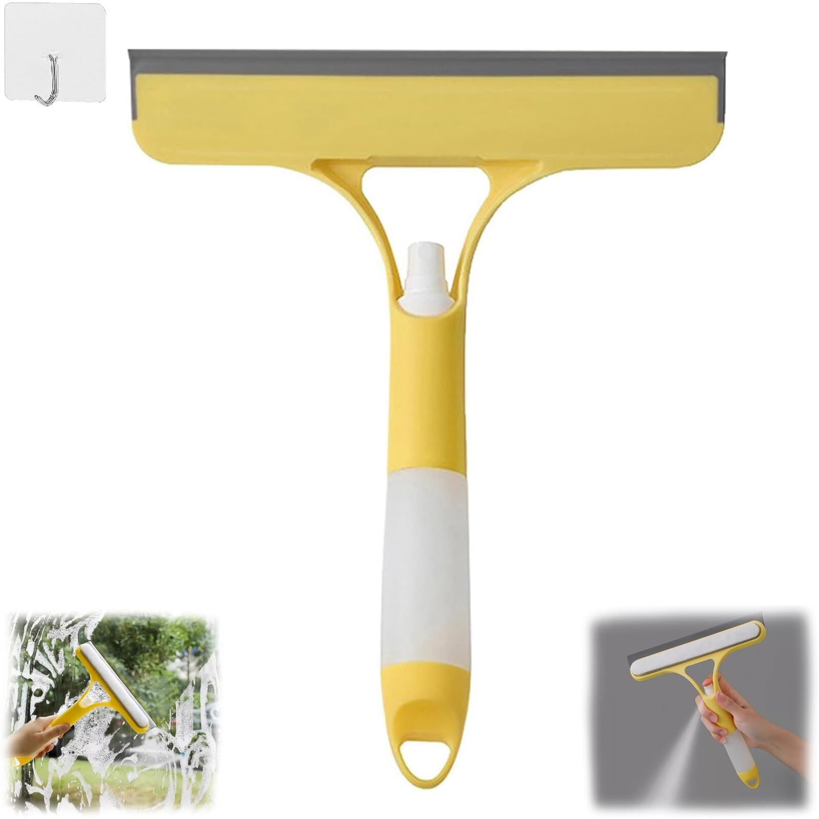 3 in 1 Window Cleaning Scraper,with Sponge Wipeall-Purpose Spray Window ...