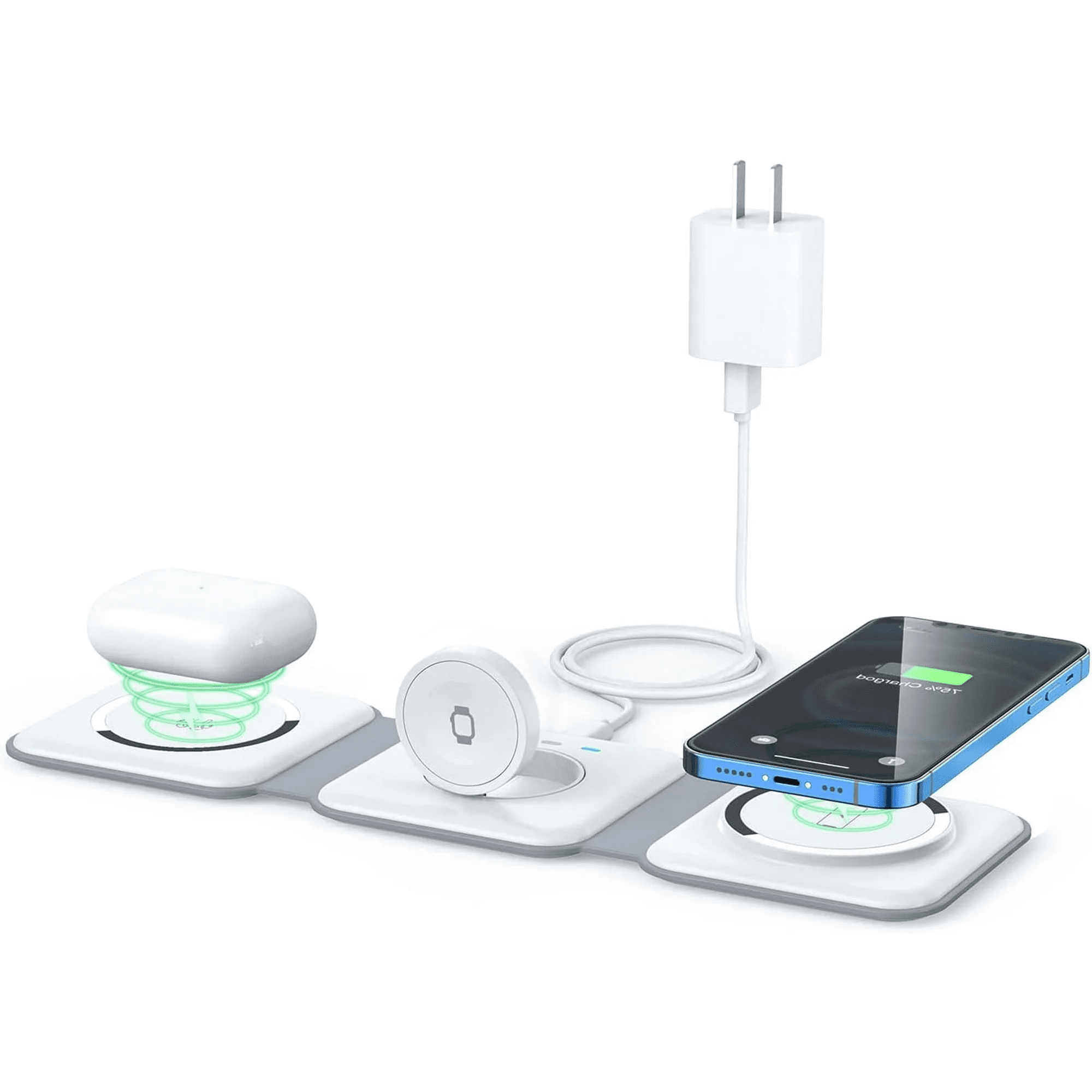 3 in 1 Wireless Charging Station for Multiple Device Apple, Magnetic ...