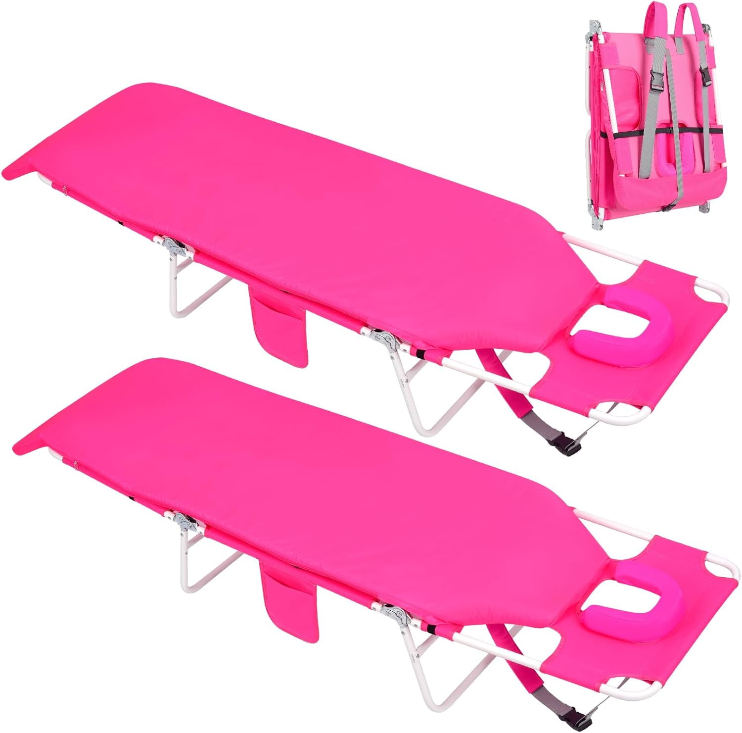 3 in 1 Women Comfort Backpack Tanning Beach Chair with Face Hole ...