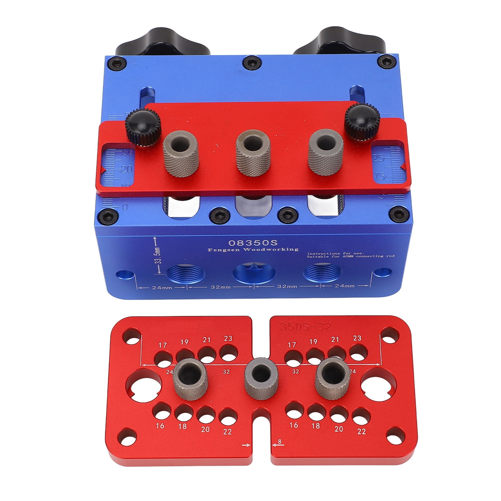 3 in 1 Woodworking Dowel Jig Kit Drilling Guide Wood Dowel Hole Locator ...