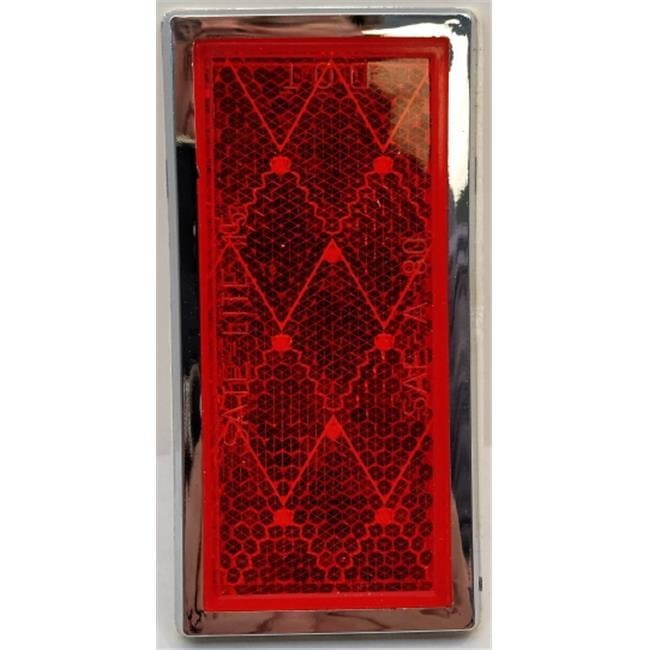 3 1 by 2 x 1 3 by 4 in. Reflector Rectangular - Red - Walmart.com