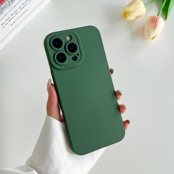 3 in 1 for iPhone 16 Case, Luxury Silicone Rubber Upgraded Lens ...
