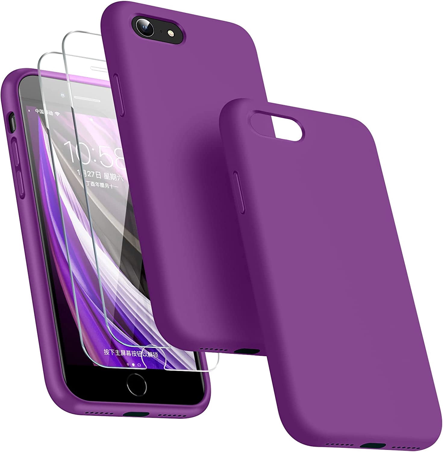 [3 in 1 for iPhone SE case 2022/3rd/2020/2nd gen, iPhone 7/8 case，with ...