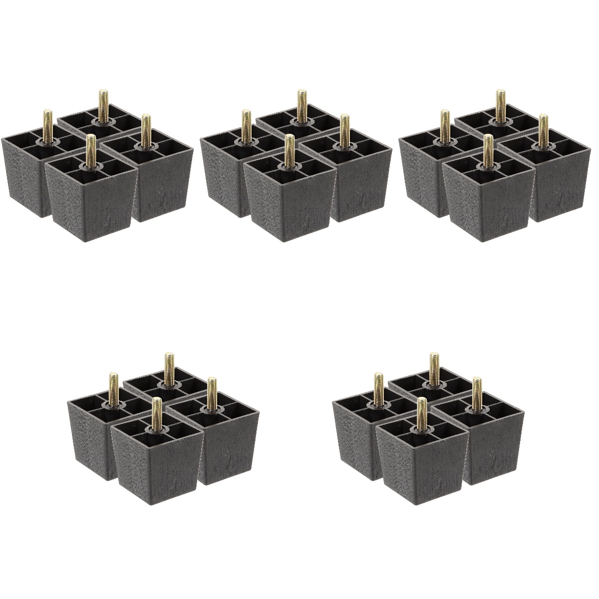 3.1 inch Plastic Furniture Legs, Couch Legs Black Sofa Legs Set of 20 ...