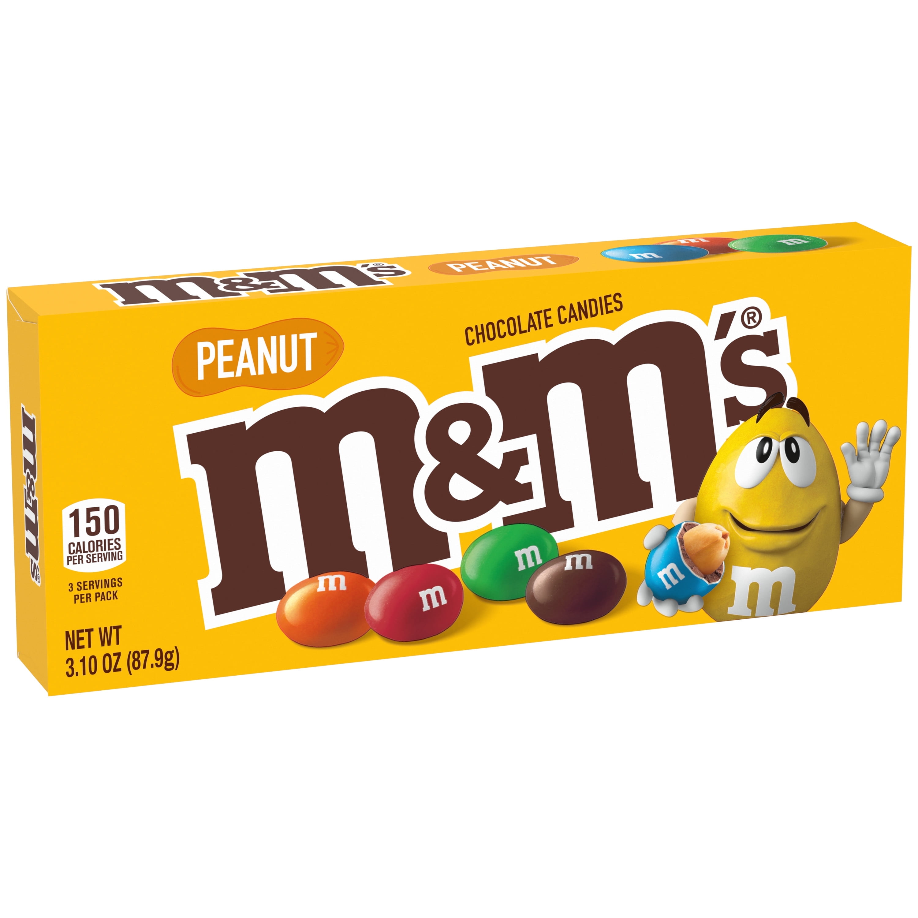 3.1 oz M&M's Peanut Milk Chocolate Candy Theater Box - Box - Walmart.com