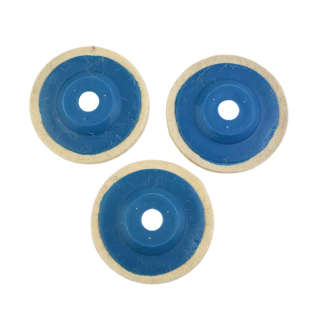 3 ×100Mm Wool Buffing Polishing Wheel Felt Pad 4Inch Angle Grinder ...