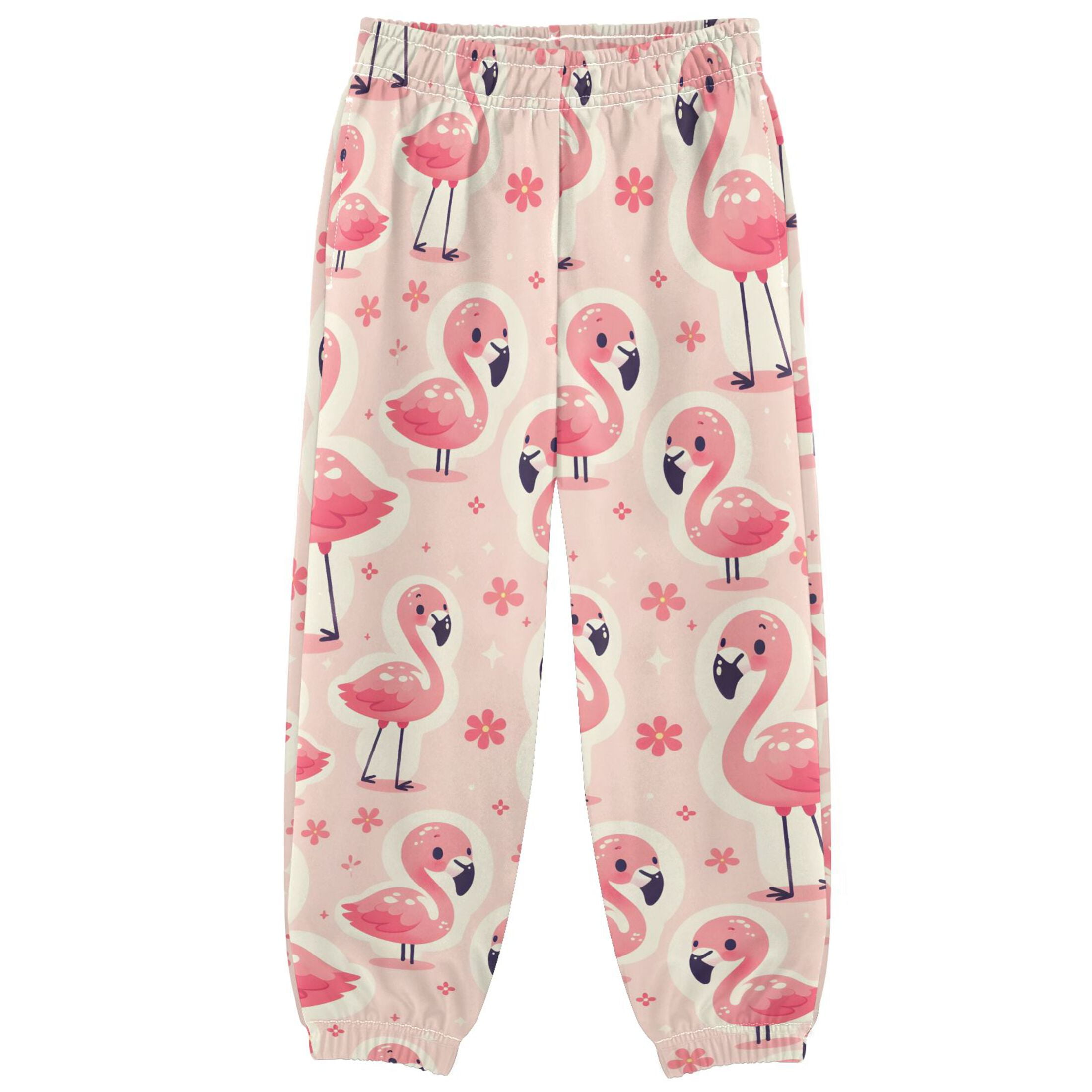 3-10T Pants Cute Flamingo Overlay Image Cool Casual Sweatpants Joggers ...