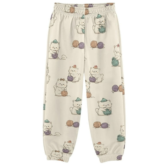 3-10T Pants Cute Fluffy Cartoon Cats Cool Casual Sweatpants Joggers ...