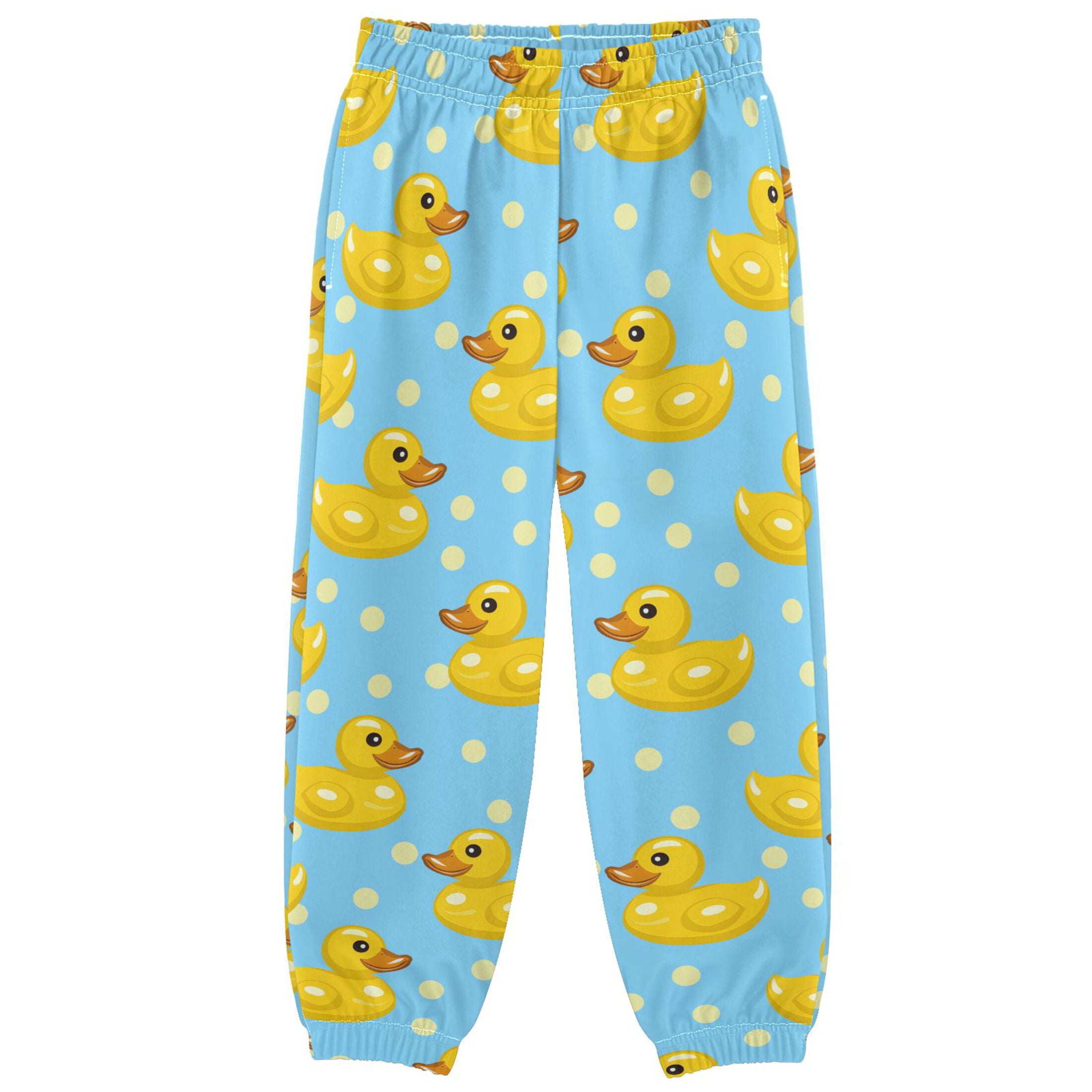 3-10T Pants Little Yellow Duck Yellow Polka Dots Pattern Cool Casual ...