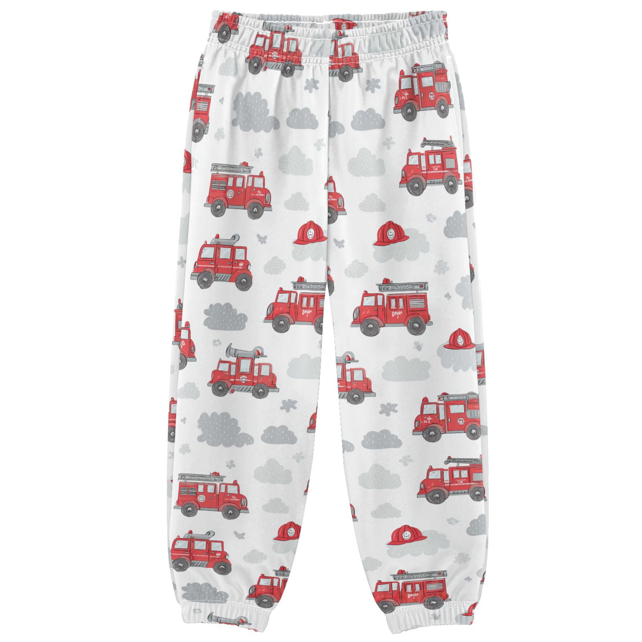 3-10T Pants Red Fire Truck Cool Casual Sweatpants Joggers - Walmart.com