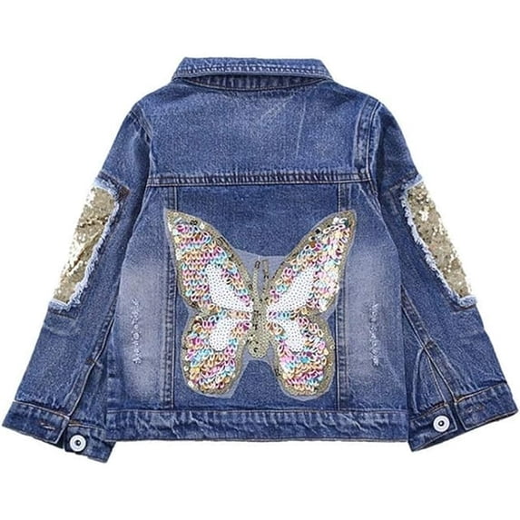 Peacolate Children's Breathable Cotton Embroidered Butterfly Denim ...