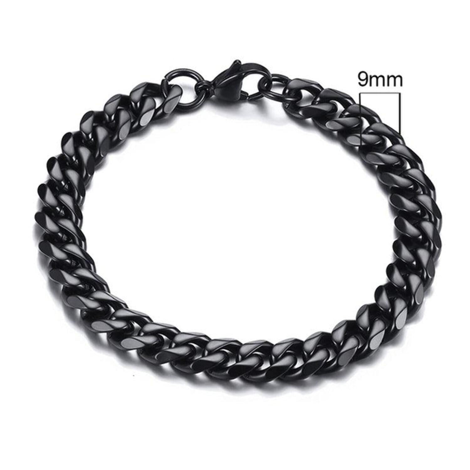 3-11Mm Chunky Miami Curb Chain Bracelet for Men, Stainless Steel Cuban ...