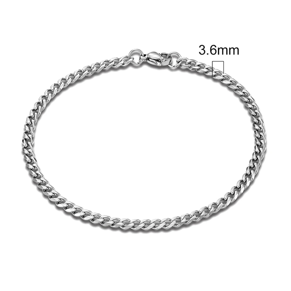 3-11mm Locomotive Men Punk Rock Stainless Steel Curb Cuban Link Chain ...