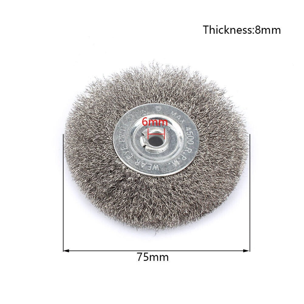 3-12\" Crimped Stainless Steel Wire Wheel Brush Polishing Wheel For ...