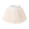 3-12 Years Girls' Fashion Sweet Puff Cake Skirt Splicing Mesh Half ...