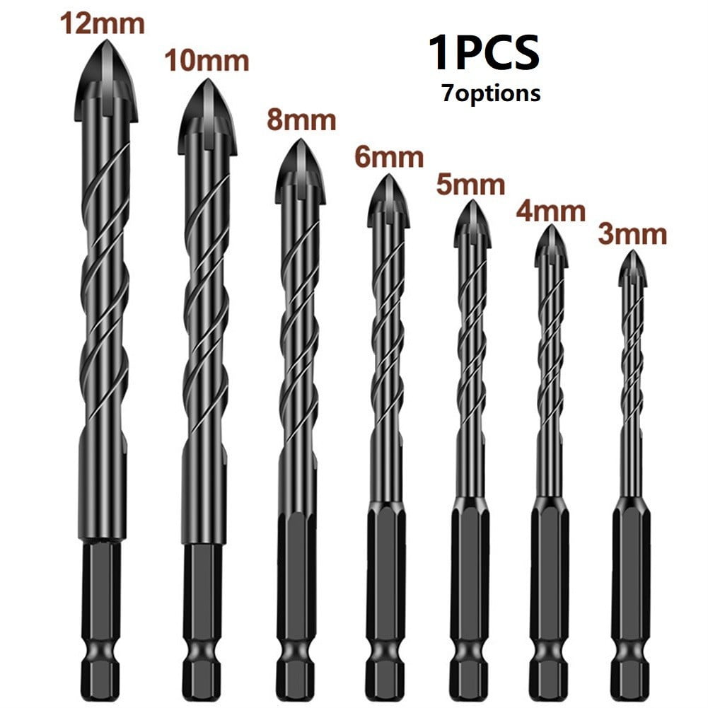 3-12Mm Cross Hex Tile Drill Bits For Glass Concrete Ceramic Hole Opener ...
