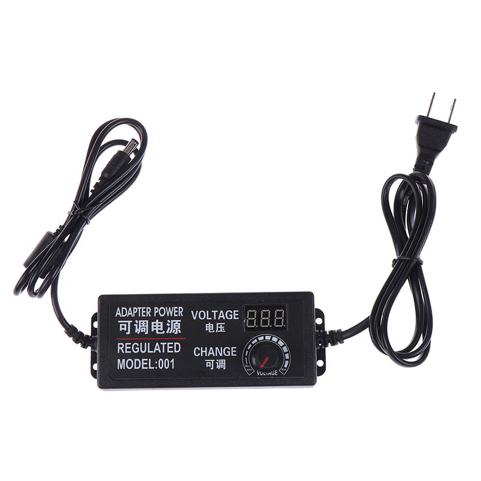 3-12V 5A Voltage Variable Adjustable AC/DC Power Supply Adapter Display ...