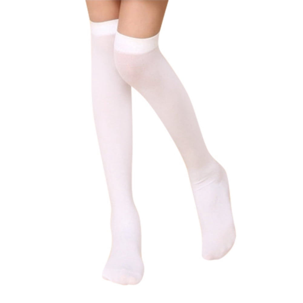 3-12Y Kids Sock Candy Color Baby Knee High Long Socks For Girl Children ...