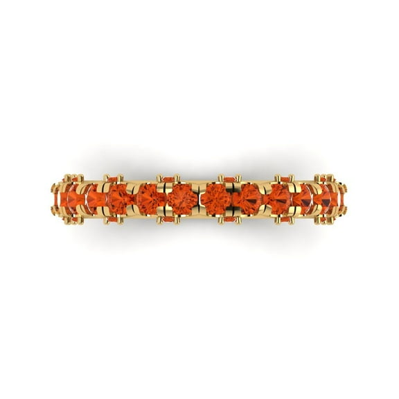 1.26 ctw Wedding Band for Women - 18K Yellow Gold Simulated Blue ...