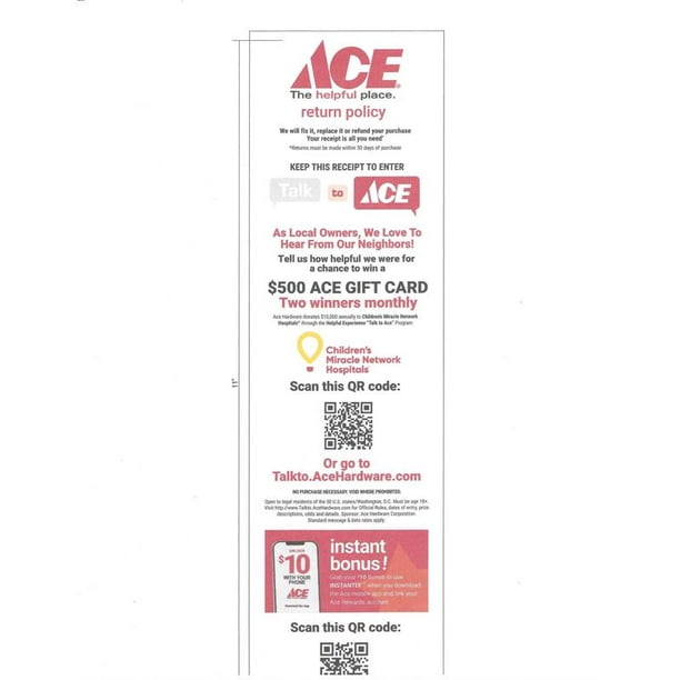3.13 in. W X 230 ft. L 1 ply Ace Logo Thermal Receipt Paper 50 pk ...