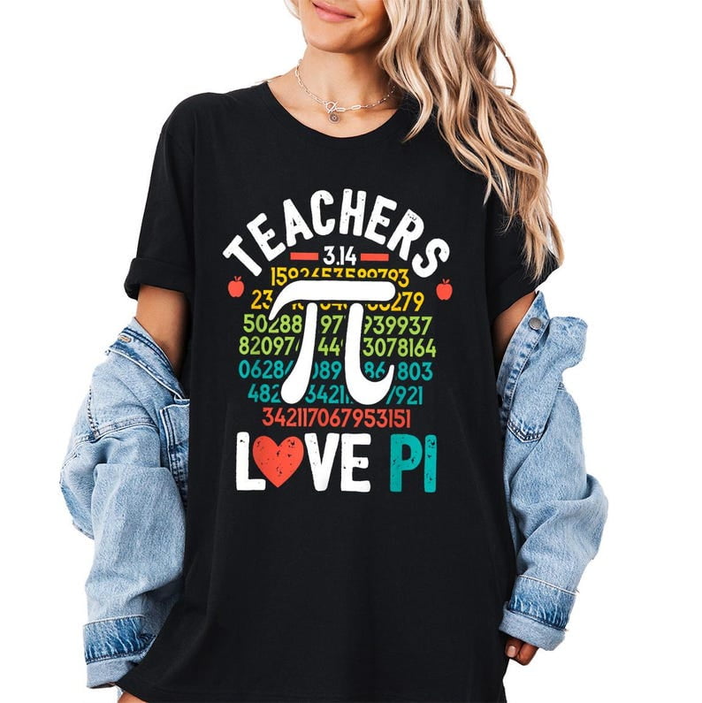 3.14 Pi Digits Shirt, Pi Day Teacher Shirt, Happy Pi Day Shirt, 3.14 ...