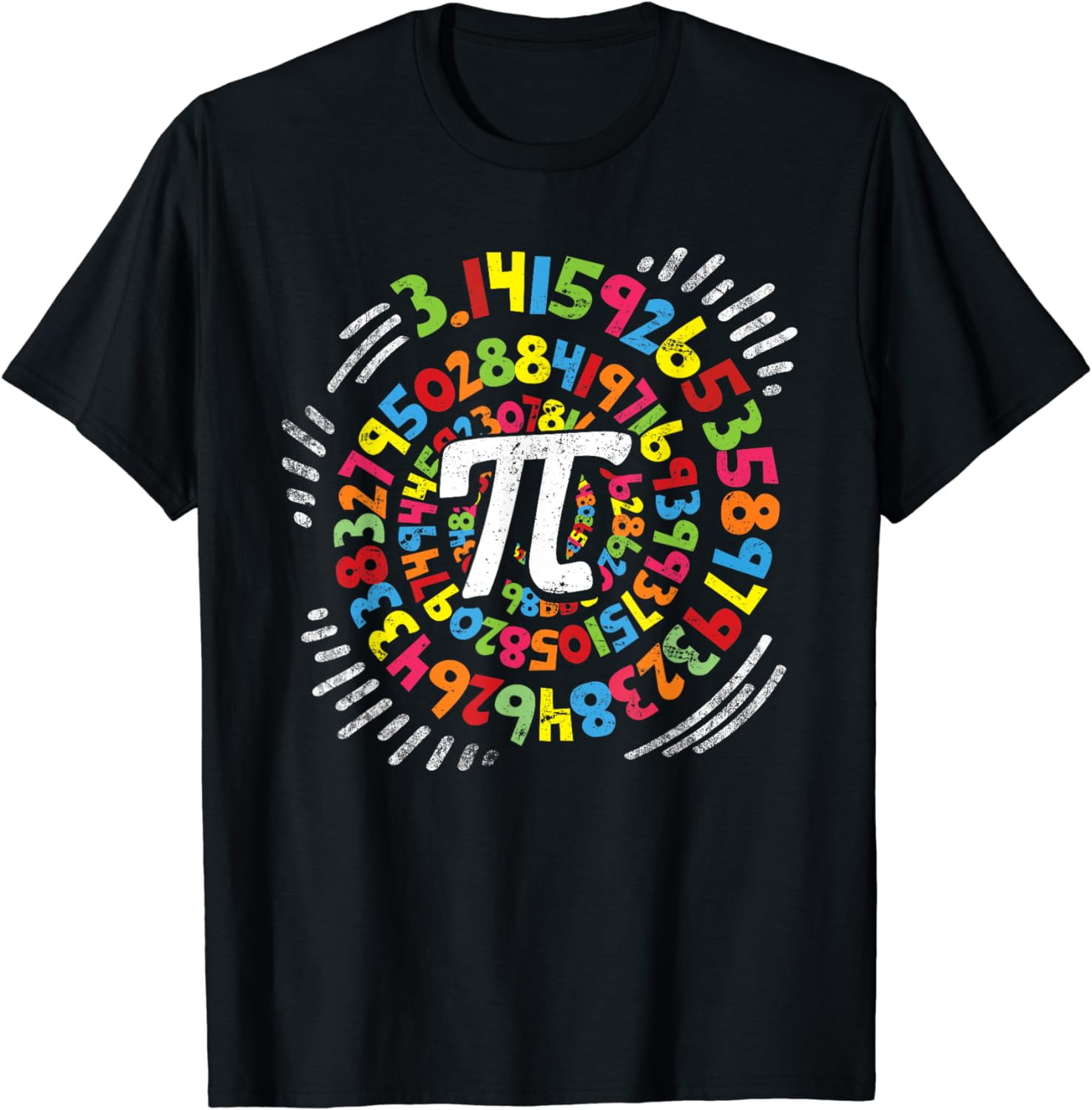 3.14 Pi Pop Art Spiral Math Science Geek Pi Day STEM Teacher T-Shirt ...