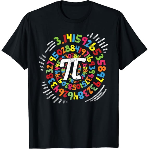 3.14 Pi Pop Art Spiral Math Science Geek Pi Day Stem Teacher T-Shirt ...