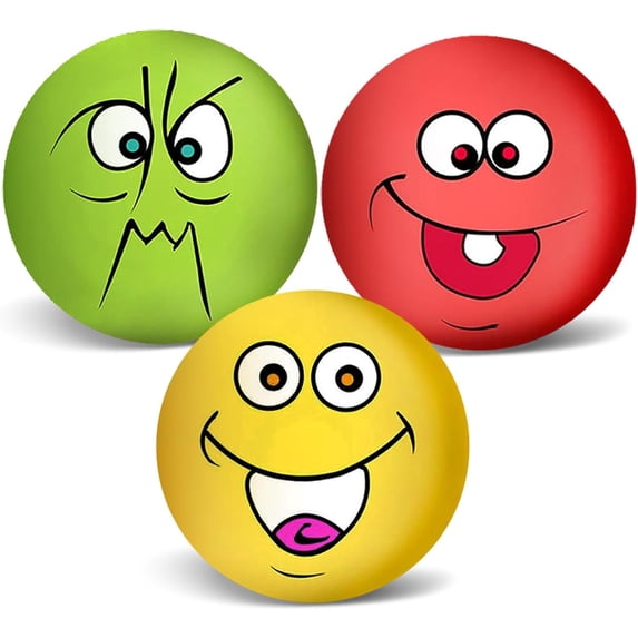 3.14-inch dog toy, fun smiling face chewable latex rubber soft fetch ...