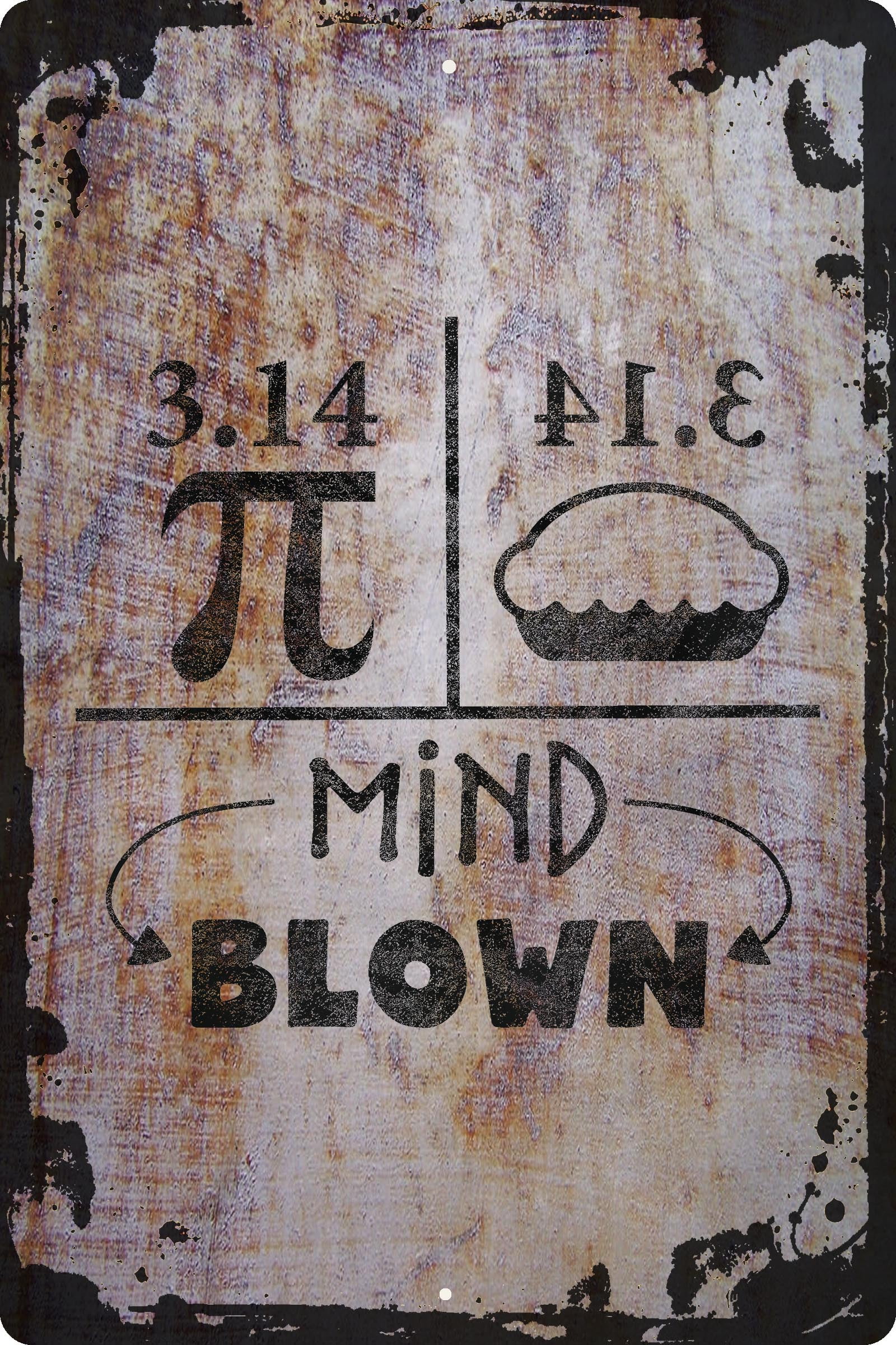 3.14 pi flipped spells pie mind blown funny math Beige Wall Art Decor ...