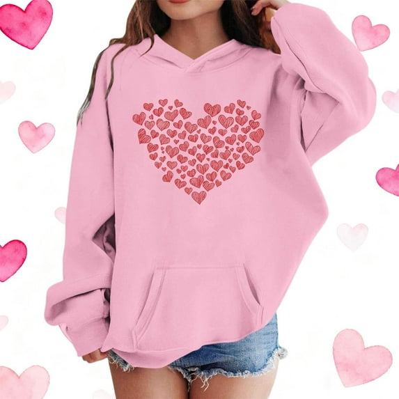 3-14Y Girl Sweatshirts Clothes Kids Hoodies Long Sleeve Pink 7-8 Years ...