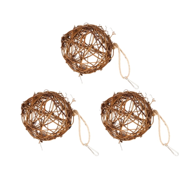 3.15" Bird Nest Chewing Toy - Hanging Rattan Balls for Parrots & Small ...