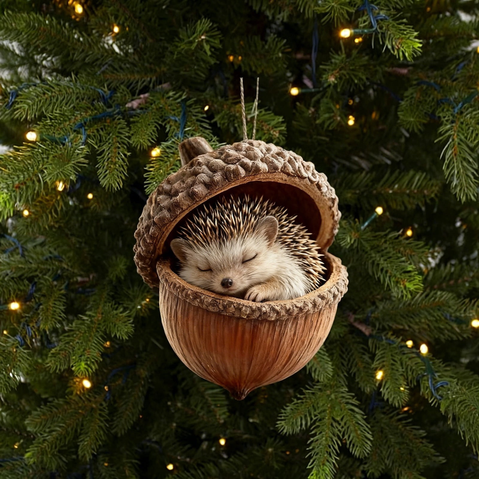 3.15 Inch Farmhouse Rustic Forest Animal Acorn Christmas Ornaments ...