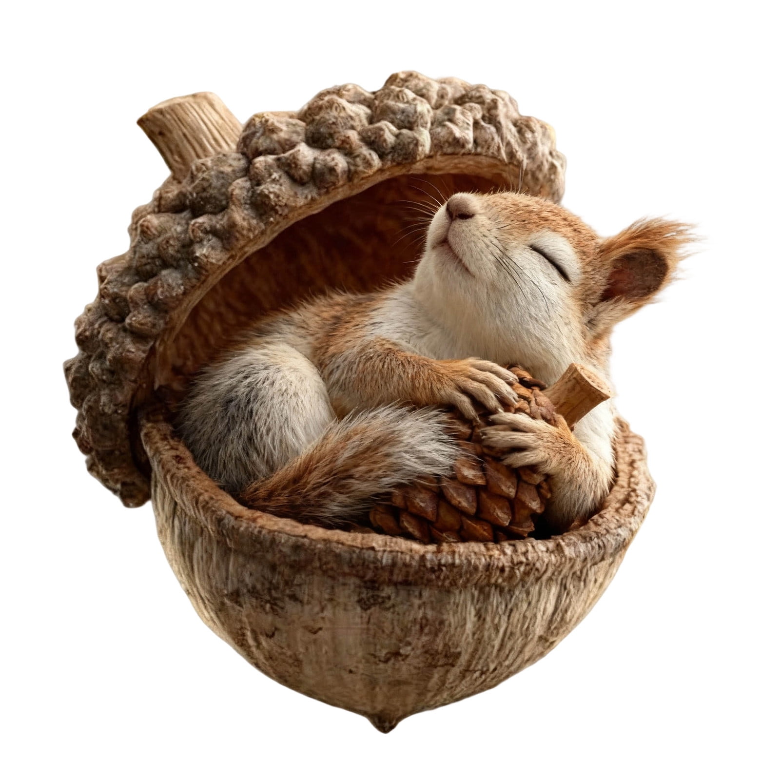 3.15 Inch Forest Animal Acorn Shell Christmas Ornaments, Realistic ...