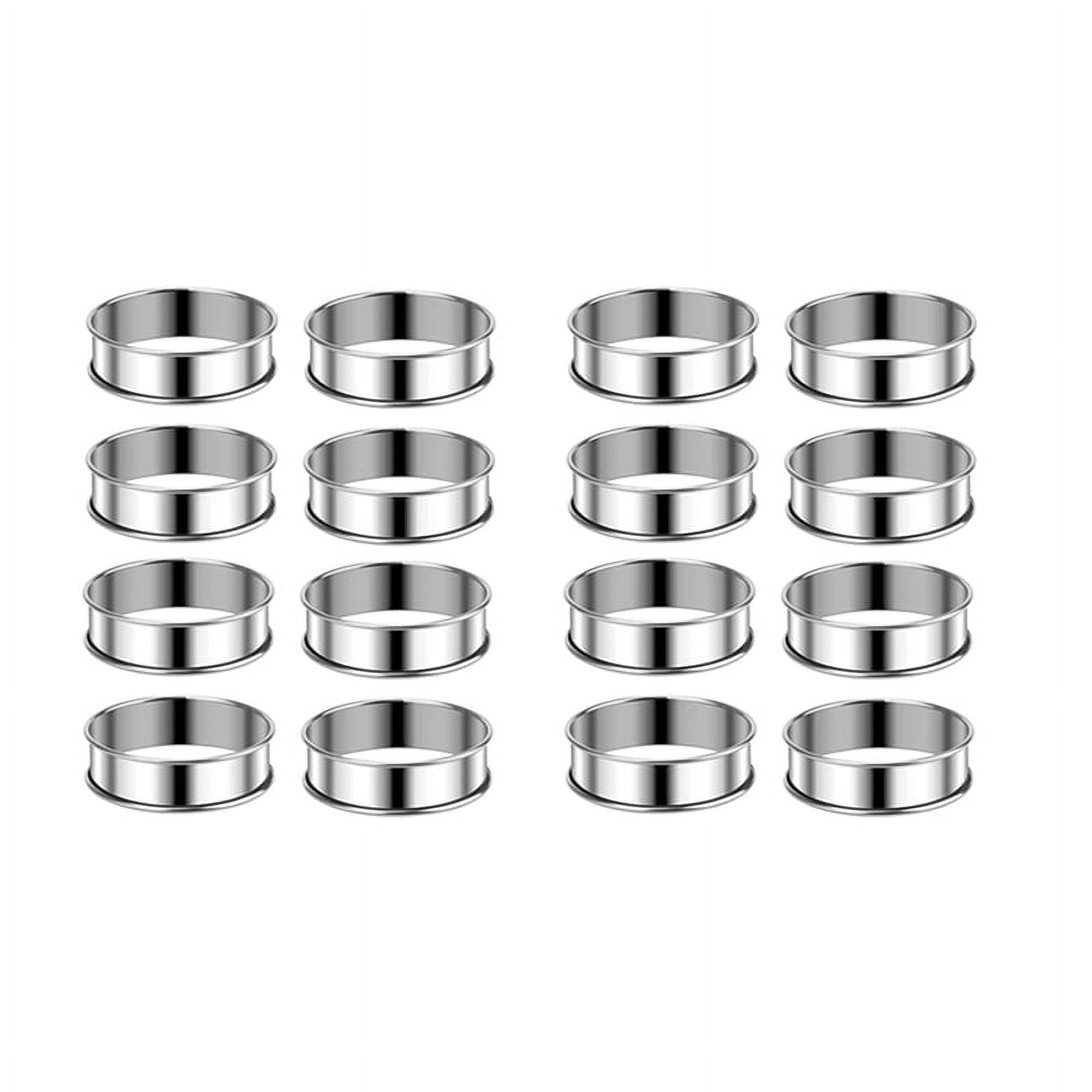 3.15 Inch Muffin Rings Crumpet Rings, 16Pcs Stainless Steel Muffin ...
