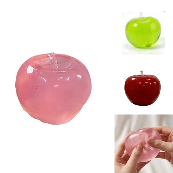 2.4" Red Apple Slow Rise Malt Squishy, Sugar Ball Stress Relief Squeeze ...