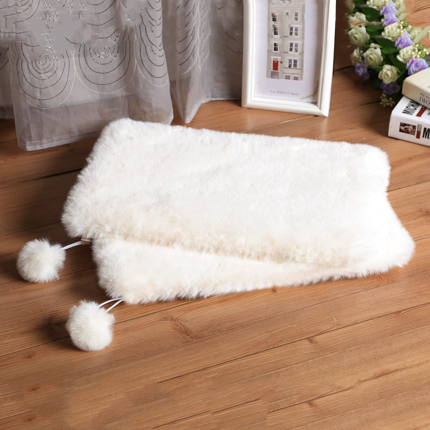3.15" Thick Soft Cat Keading Pillow Cushion Bed with Ties for Cat Dog ...