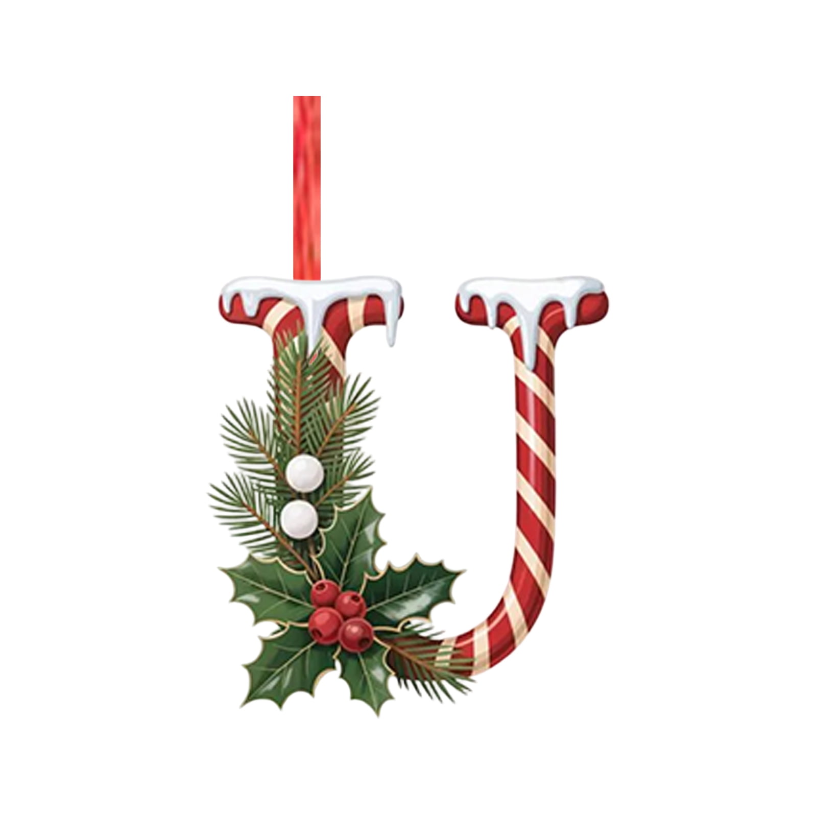 3.15Inch Alphabet Letters Christmas Ornament, Initial Christmas ...