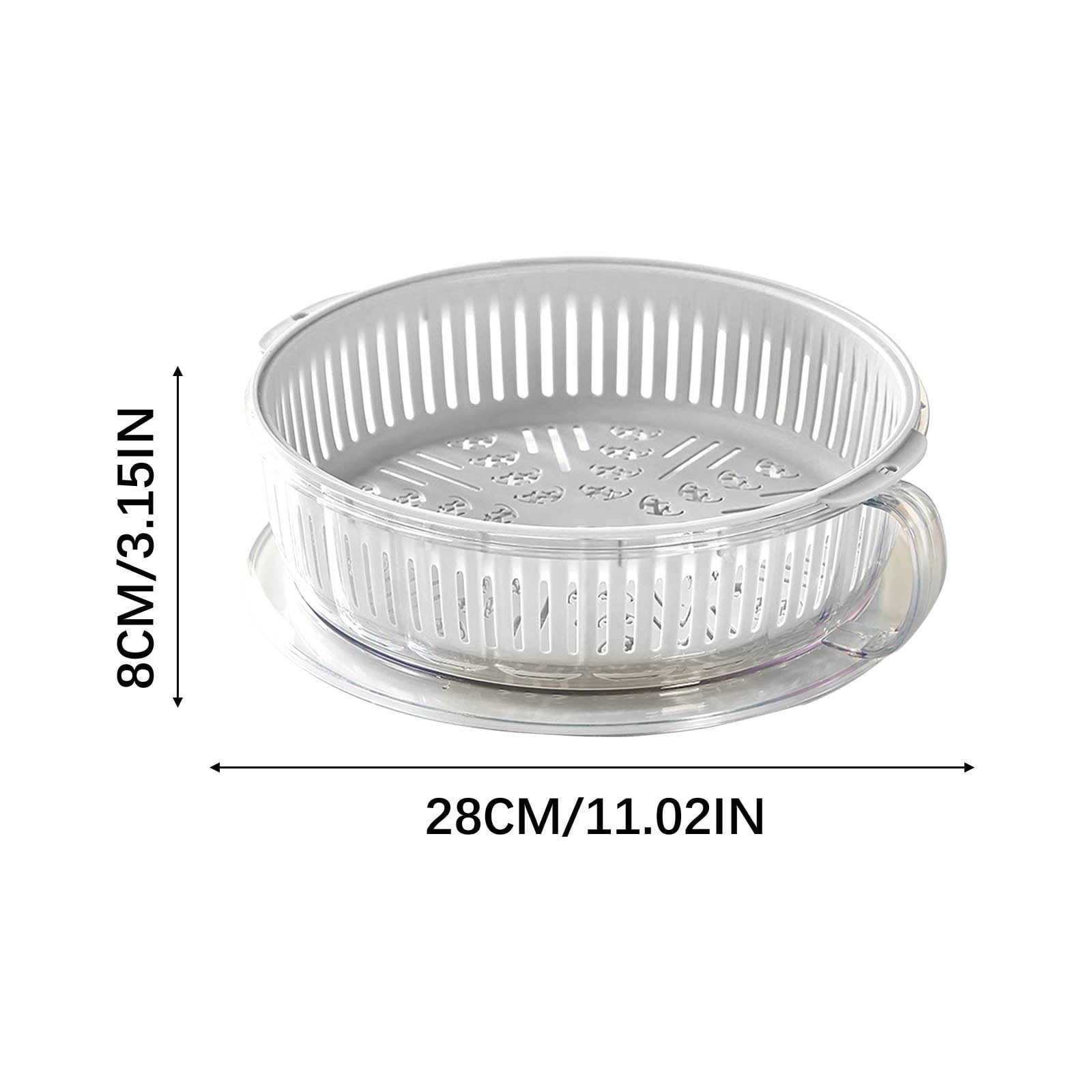 3.15x11.02in Double Layer Vegetable Drain Basket - Thickened PET ...