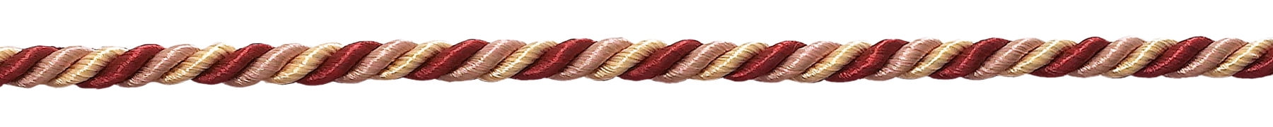 3/16" (0.5cm) Small Twisted 3-ply Rope Cord Trim # 316BNL,, Rose ...